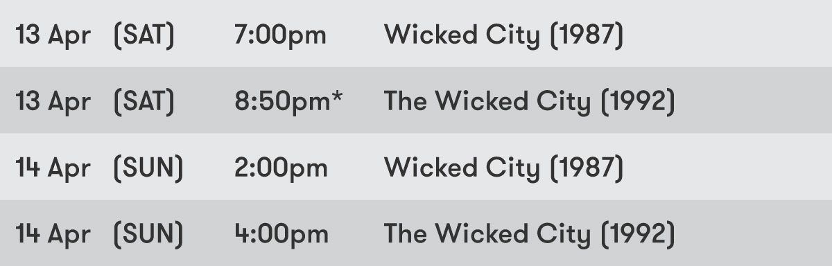 Late Night Series 2024 – Art X Double Bill - Wicked Cities: Hong Kong x ...